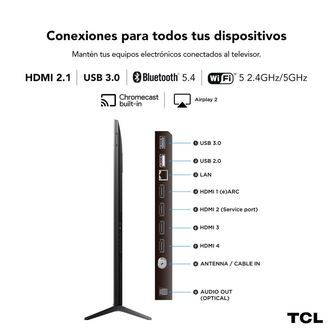 Smart TV 65" TCL 4K QLED Mini LED 65C6K — TCL.cl