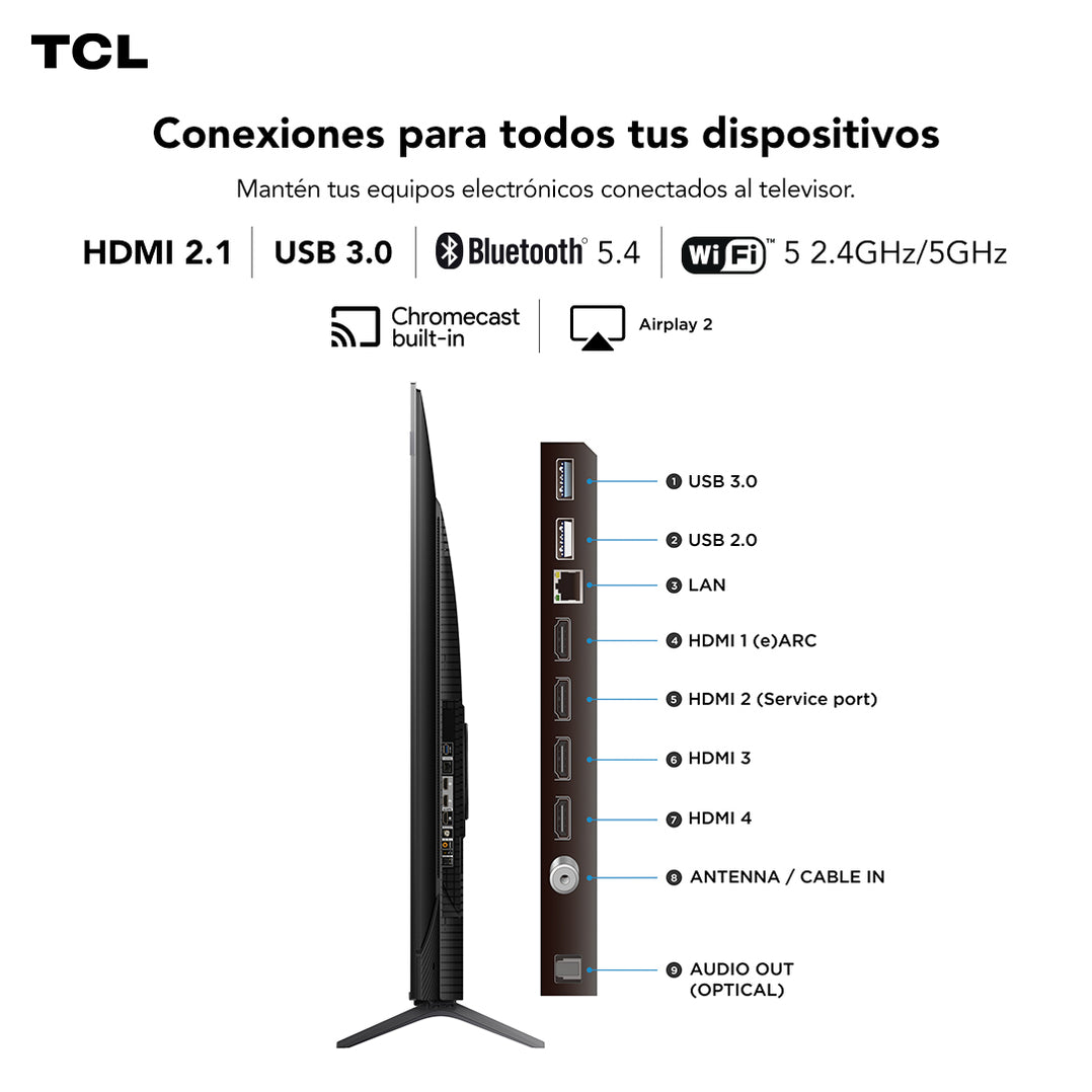Smart TV 98" TCL 4K UHD QLED 98P8K — TCL.cl